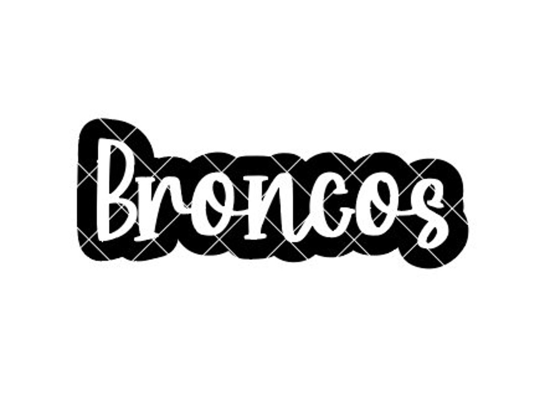 Broncos With Outline - SVG/DXF/PNG File for Cutting Machines and ...