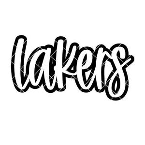 Lakers With Outline - SVG/DXF/PNG File for Cutting Machines and ...
