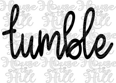 Tumble SVG/DXF File for Cutting Machines - Etsy