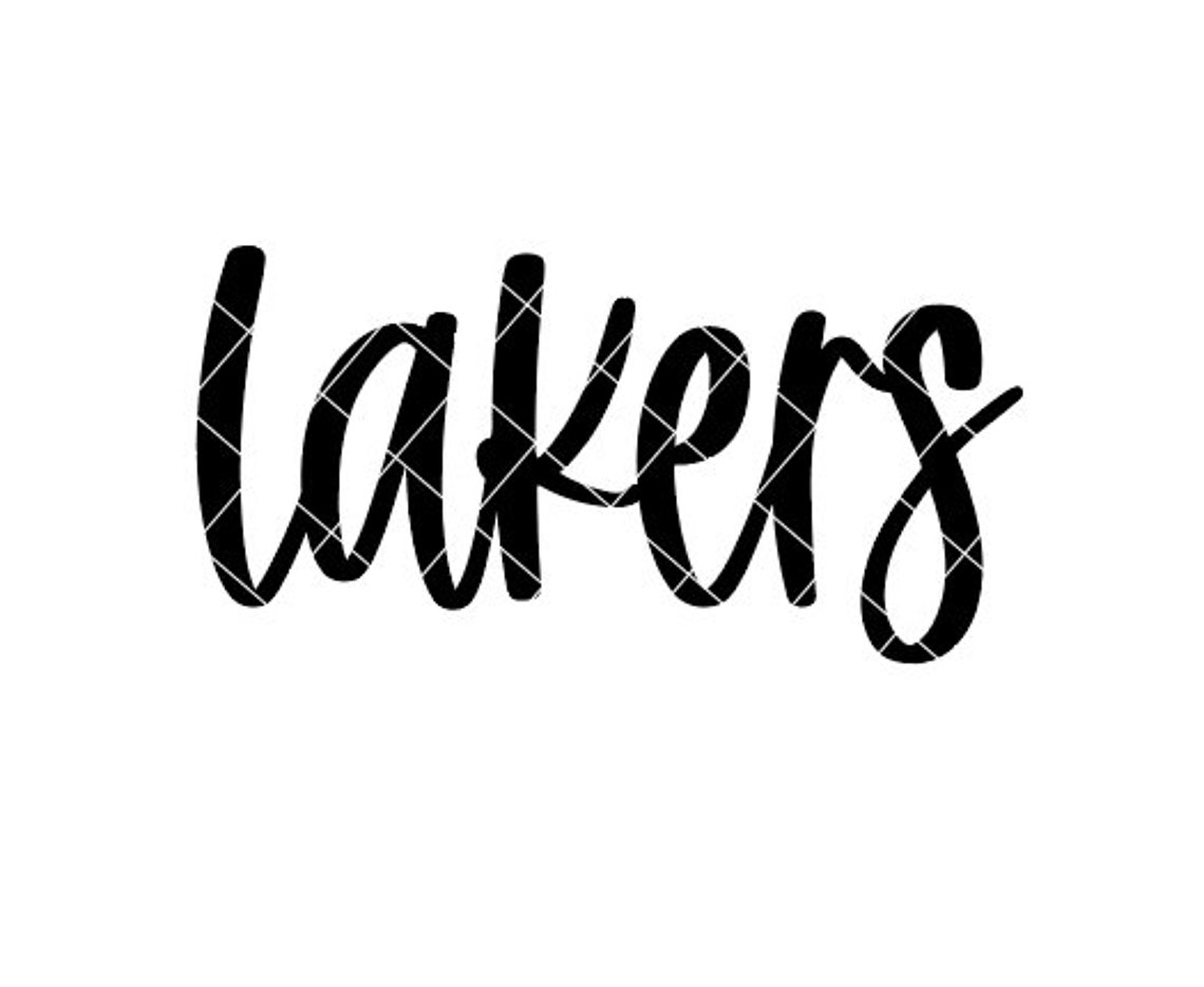 Lakers With Outline - SVG/DXF/PNG File for Cutting Machines and ...