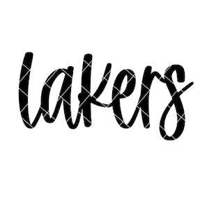 Lakers With Outline - SVG/DXF/PNG File for Cutting Machines and ...