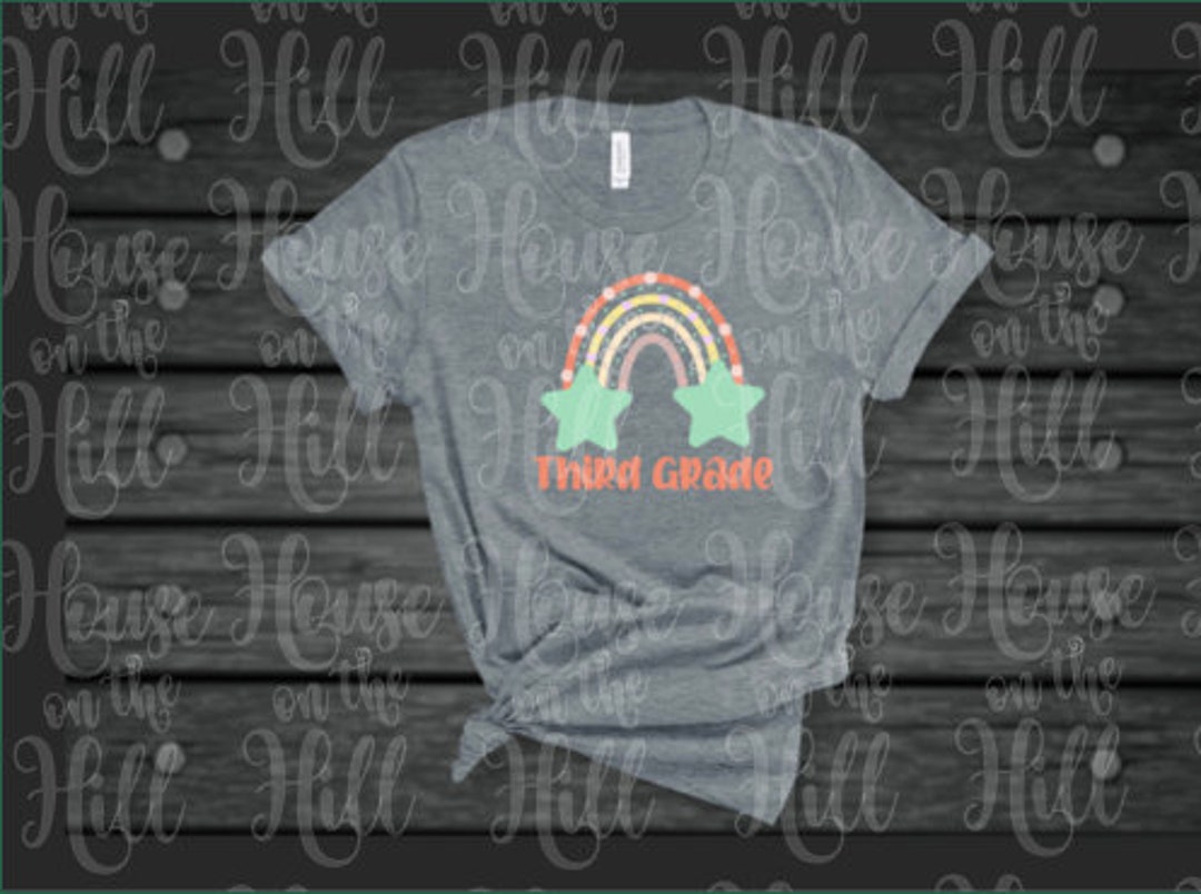 Third Grade Rainbow - SVG/DXF/PNG Files for Cutting Machines - Etsy