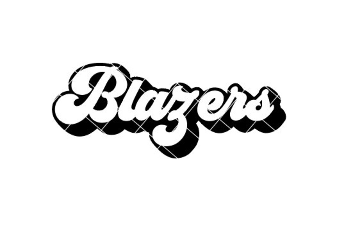 Blazers Retro Script Regular and Distressed - SVG/DXF/PNG File for ...