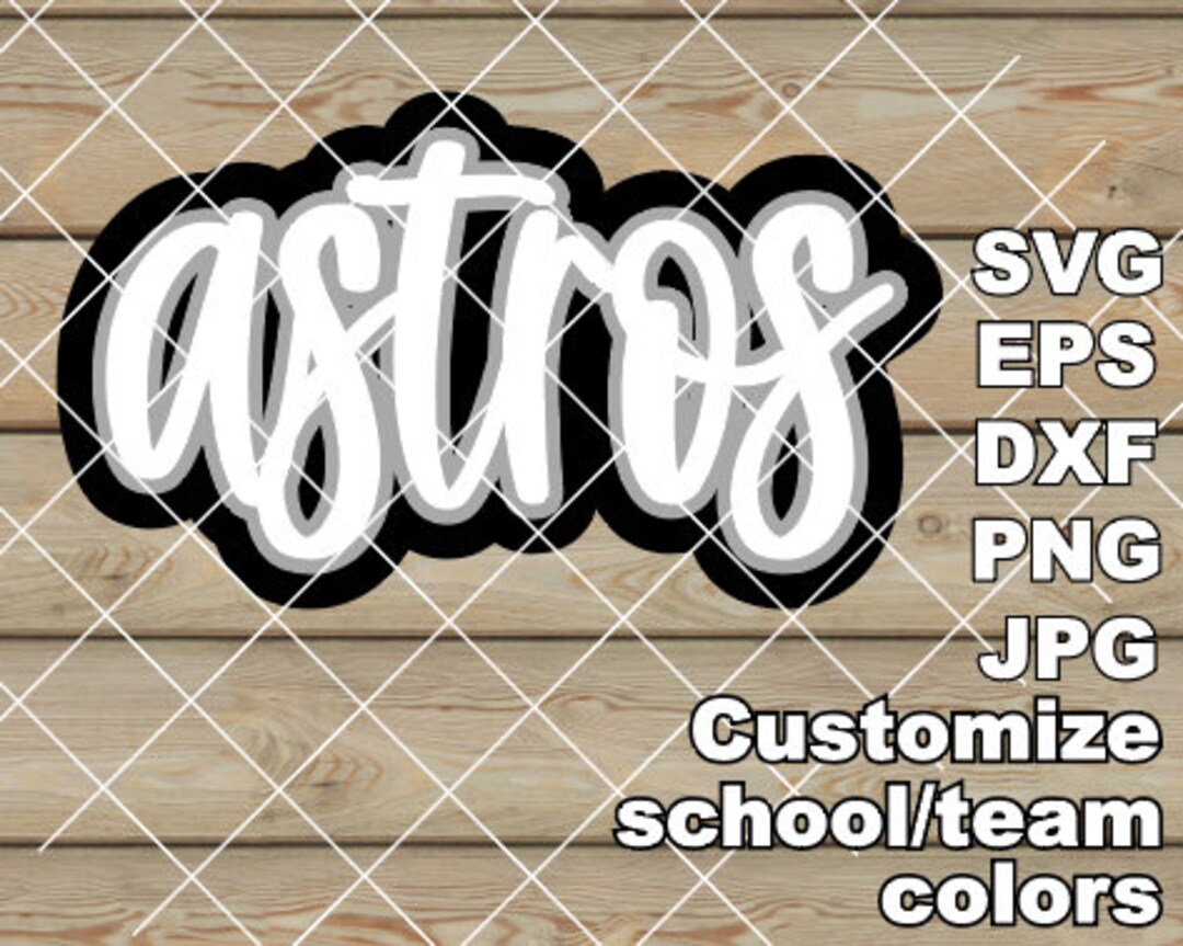 Astros With Outline SVG/DXF/PNG File for Cutting Machines and ...