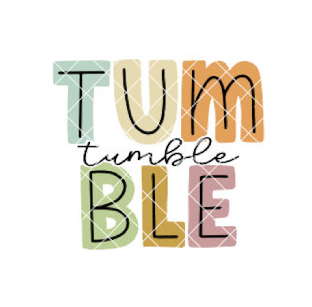 Tumble - Colored Block Letters - SVG/DXF/PNG File for Cutting Machines ...