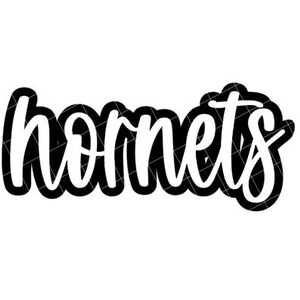 Hornets With Outline - SVG/DXF/PNG File for Cutting Machines and ...