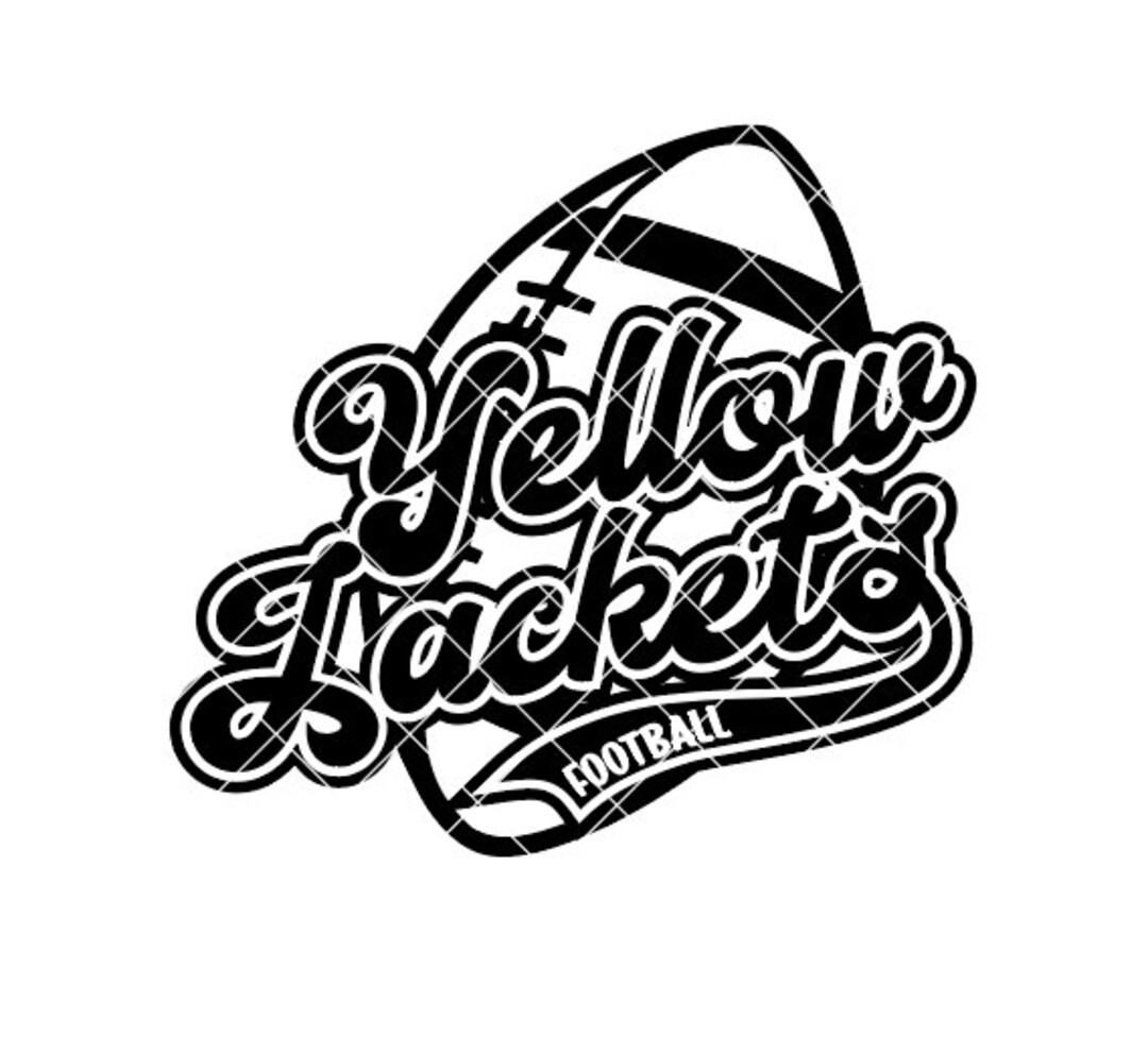 Yellow Jackets Football Retro Script Regular and Distressed - SVG/DXF ...
