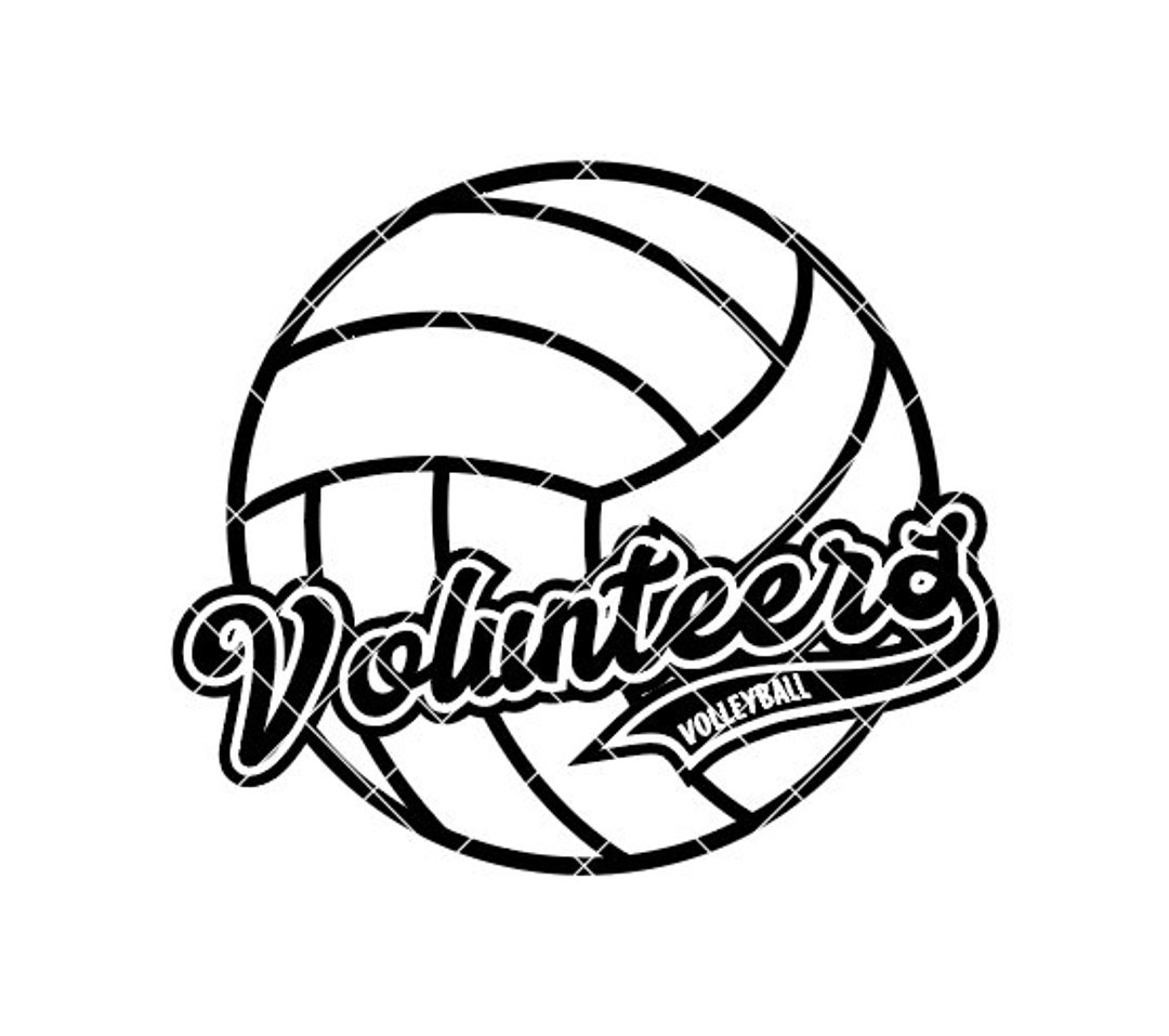 Volunteers Volleyball Retro Script Regular and Distressed - SVG/DXF/PNG ...