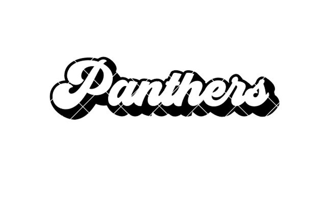 Panthers Retro Script Regular and Distressed - SVG/DXF/PNG File for ...
