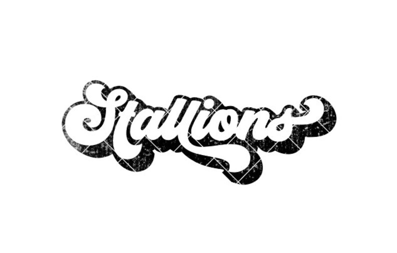 Stallions Retro Script Regular and Distressed SVG/DXF/PNG - Etsy