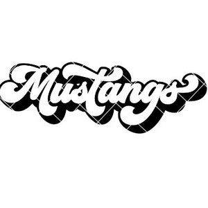 Mustangs Retro Script Regular and Distressed - SVG/DXF/PNG File for ...