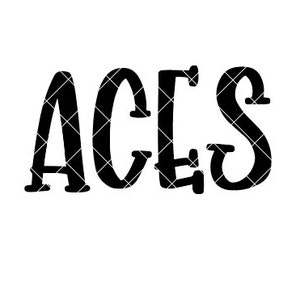 Aces With Outline - SVG/DXF/PNG File for Cutting Machines and ...