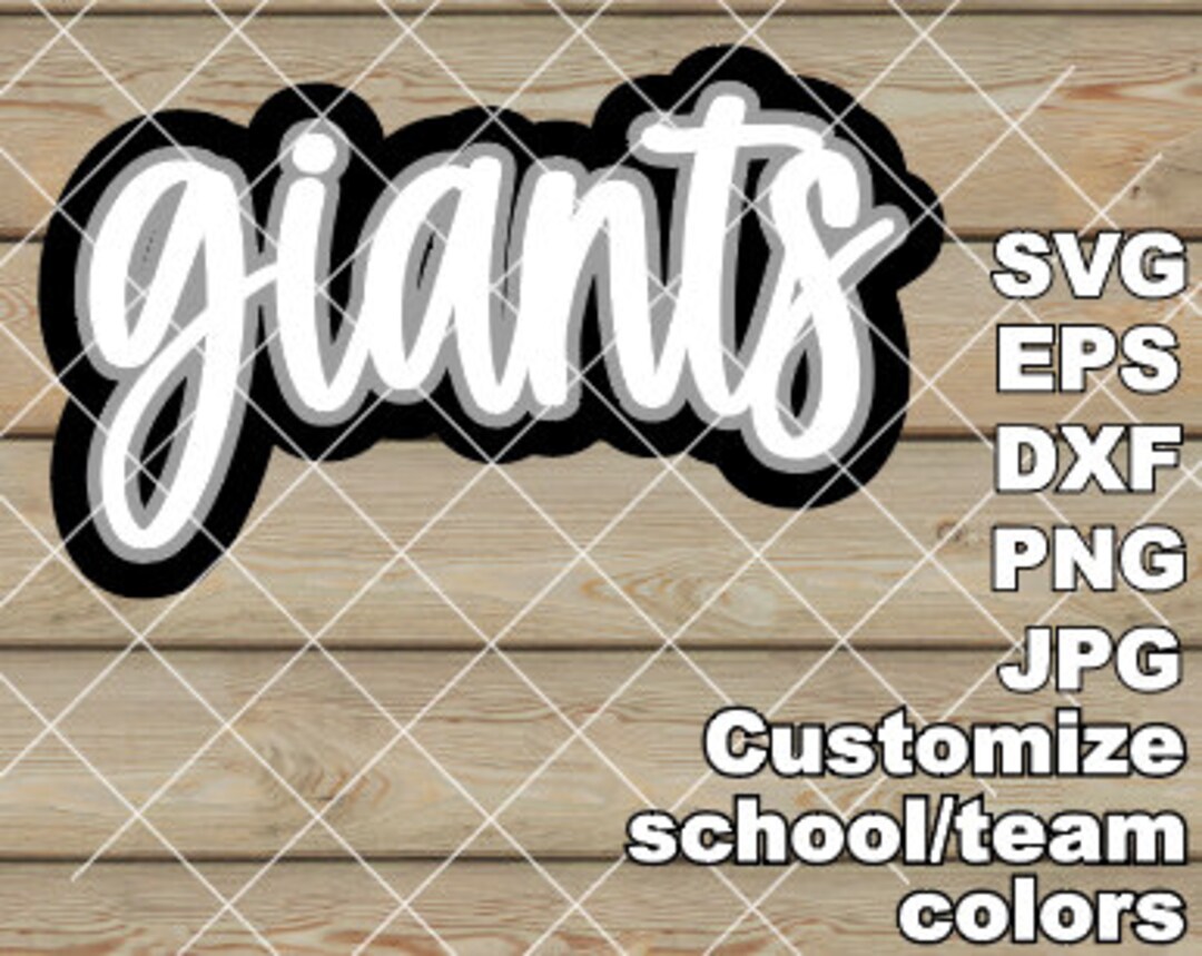 Giants With Outline - SVG/DXF/PNG File for Cutting Machines and ...