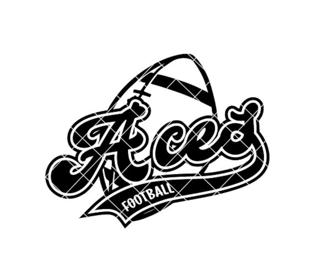 Aces Football Retro Script Regular and Distressed - SVG/DXF/PNG File ...