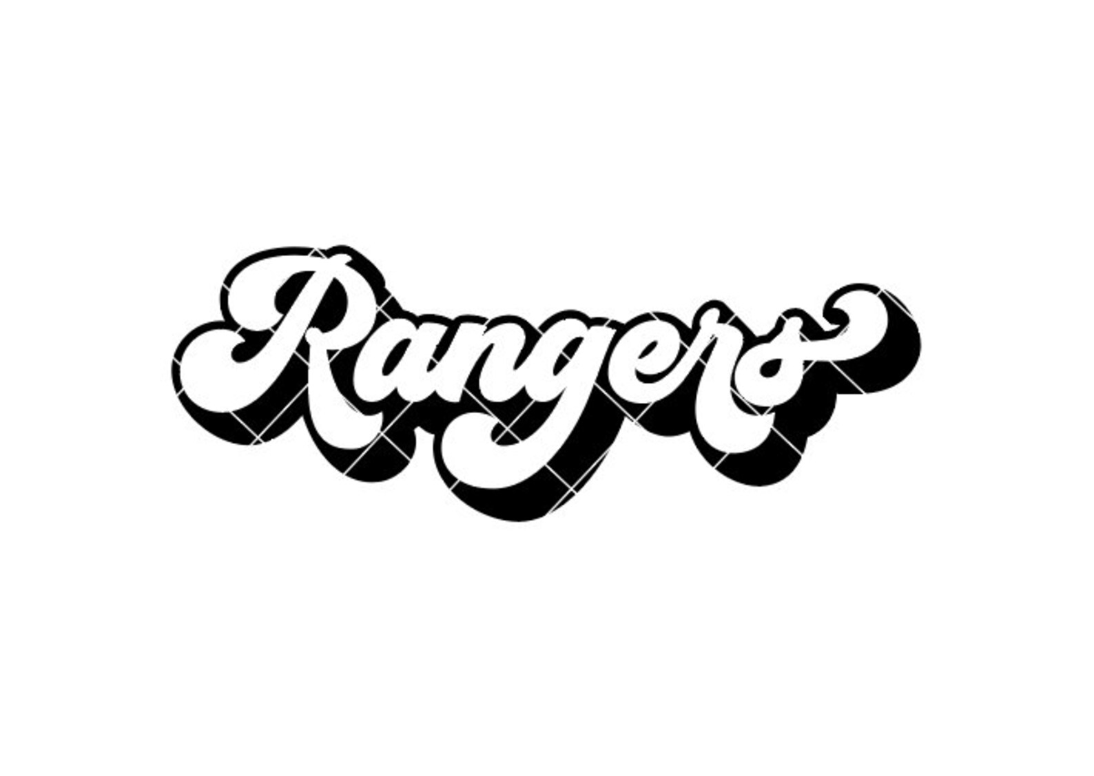 Rangers Retro Script Regular and Distressed - SVG/DXF/PNG File for ...
