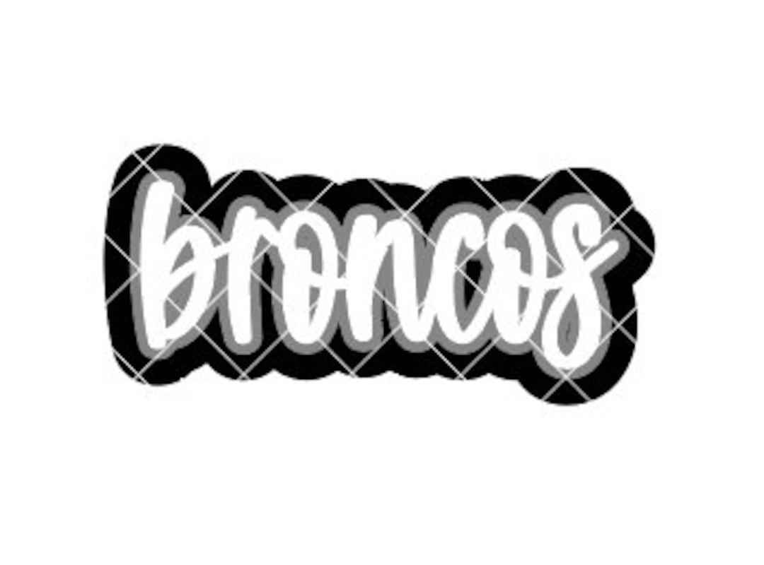 Broncos With Outline SVG/DXF/PNG File for Cutting Machines - Etsy