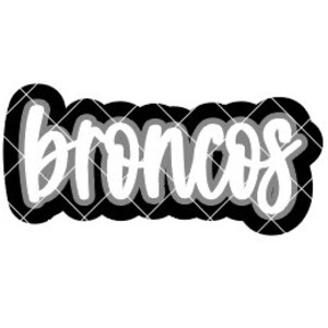 Broncos With Outline - SVG/DXF/PNG File for Cutting Machines and ...