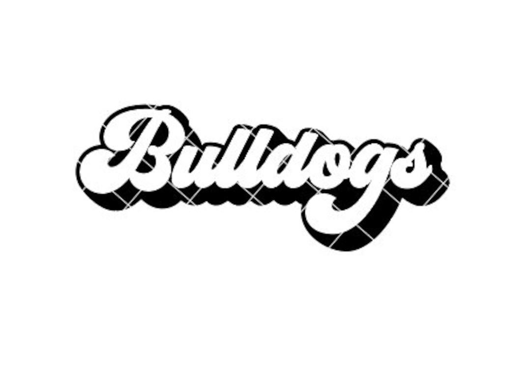 Bulldogs Retro Script Regular and Distressed - SVG/DXF/PNG File for ...