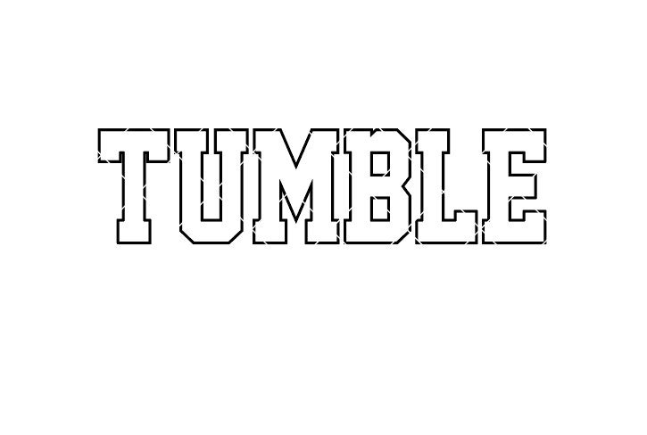 Tumble SVG/DXF/PNG File for Cutting Machines and Sublimation - Etsy