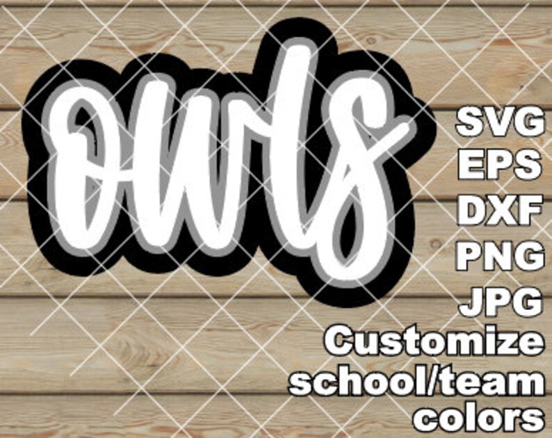 Owls With Outline - SVG/DXF/PNG File for Cutting Machines and ...