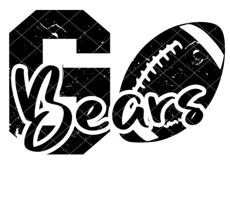 Go Bears Football SVG/DXF/PNG File for Cutting Machines and - Etsy