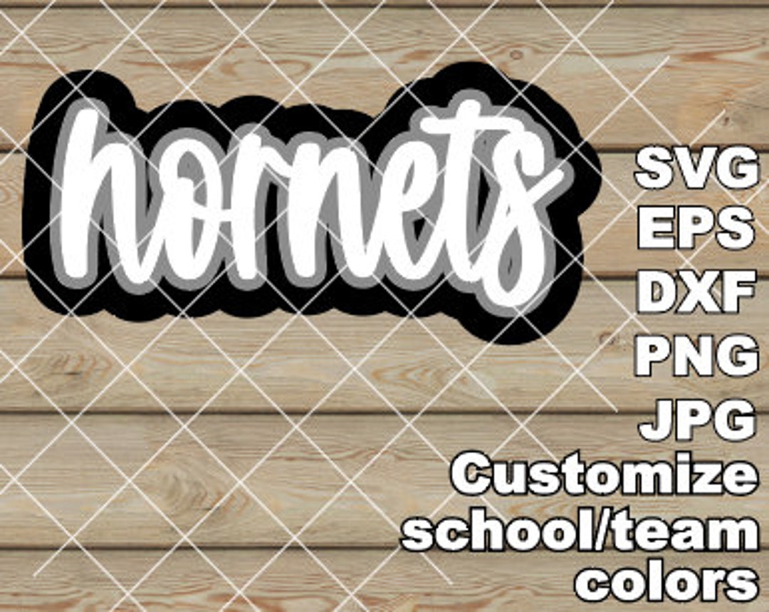 Hornets With Outline - SVG/DXF/PNG File for Cutting Machines and ...