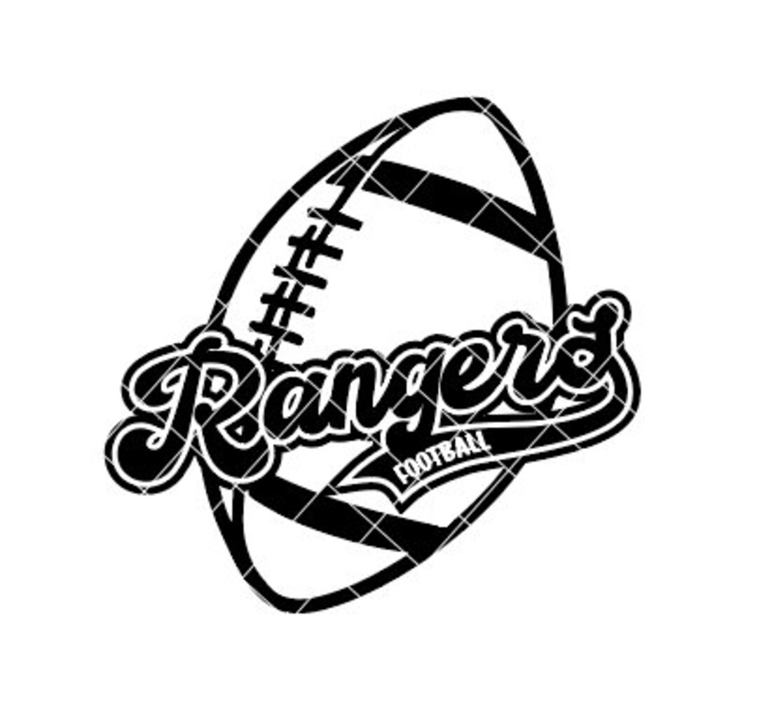 Rangers Football Retro Script Regular and Distressed - SVG/DXF/PNG File ...