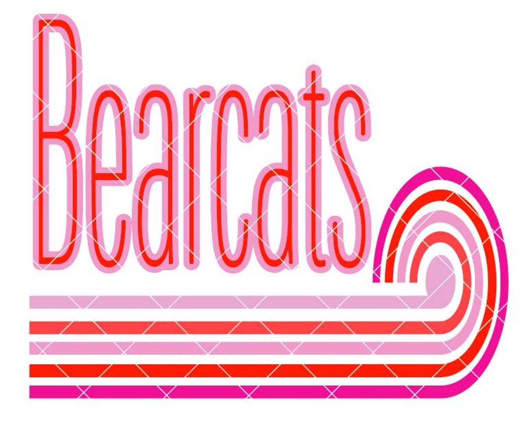 Bearcats Retro Style Lines - SVG/PNG File for Cutting Machines ...