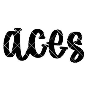 Aces with Outline - Archivo SVG/DXF/PNG para máquinas de corte y ...