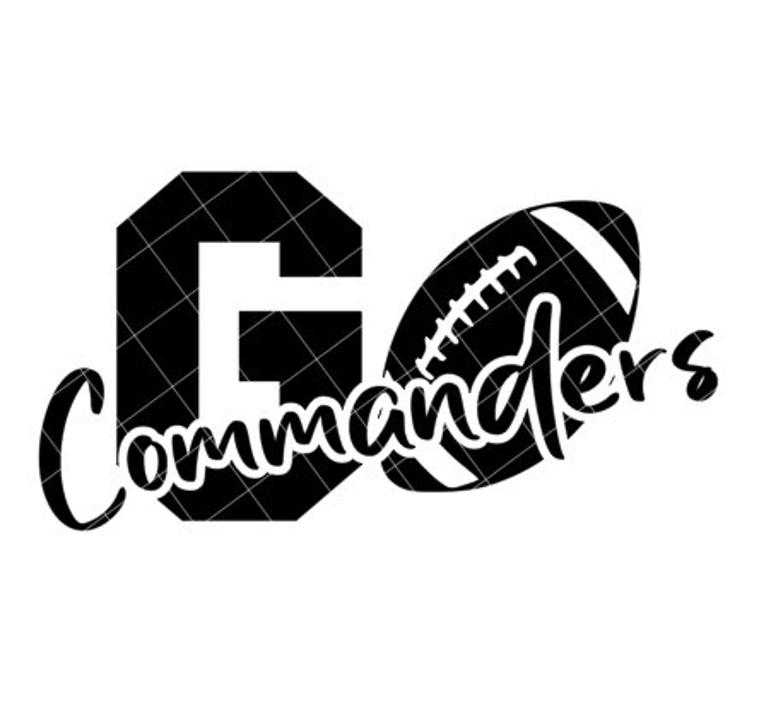 Go Commanders Football SVG/DXF/PNG File for Cutting Machines - Etsy