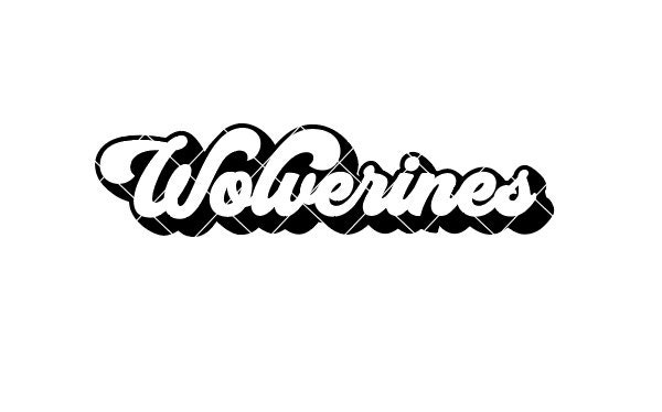 Wolverines Retro Script Regular and Distressed SVG/DXF/PNG File for ...