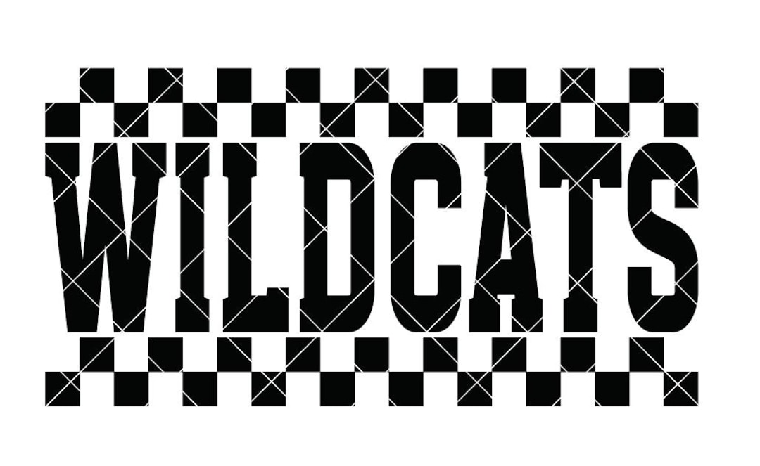 Wildcats With Checkerboard Background - SVG/DXF/PNG File for Cutting ...