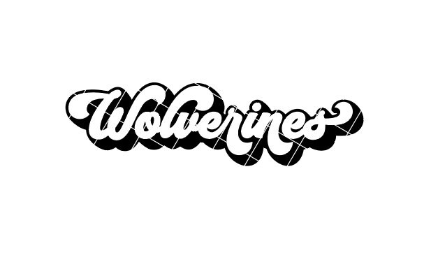 Wolverines Retro Script Regular and Distressed SVG/DXF/PNG File for ...