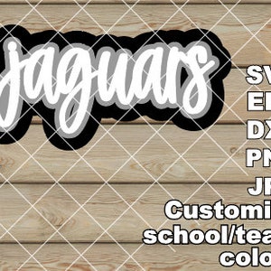 Jaguars With Outline - SVG/DXF/PNG File for Cutting Machines and ...