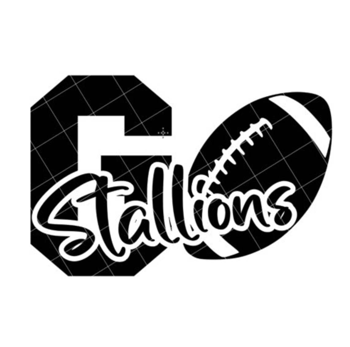 Go Stallions Football - SVG/DXF/PNG File for Cutting Machines and ...
