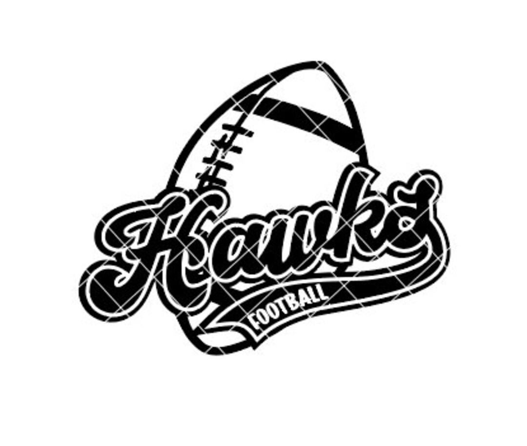 Hawks Football Retro Script Regular and Distressed - SVG/DXF/PNG File ...