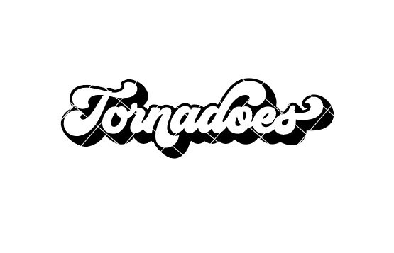 Tornadoes Retro Script Regular and Distressed - SVG/DXF/PNG File for ...