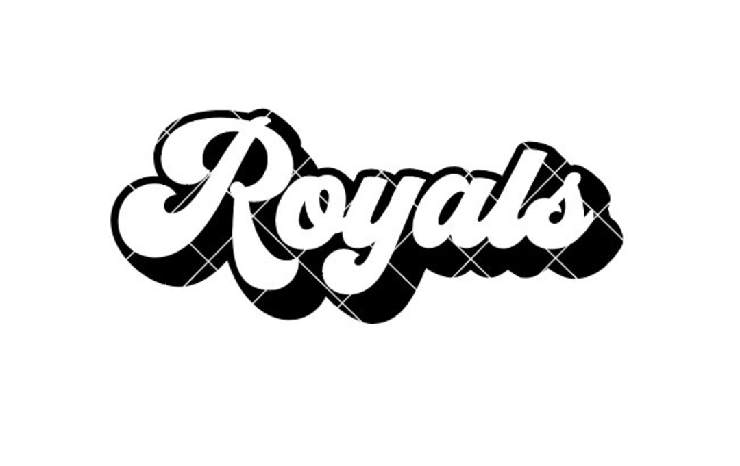 Royals Retro Script Regular and Distressed SVG/DXF/PNG File for Cutting ...