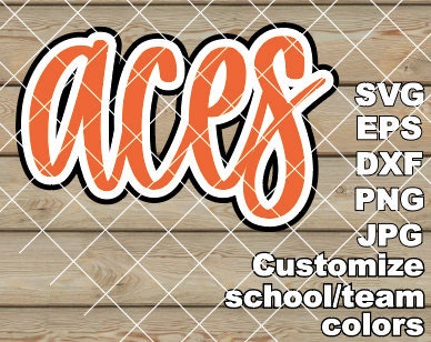 Aces With Thin Outline SVG/DXF/PNG File for Cutting Machines or ...