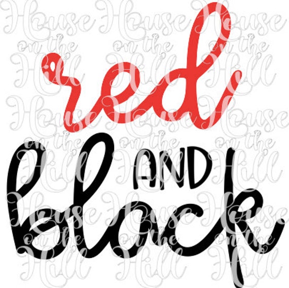 Red and Black SVG/DXF/PNG File for Cutting Machines - Etsy