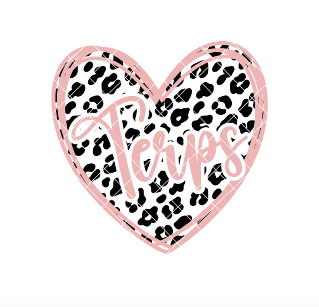 Terps - Heart With Leopard Print - SVG/DXF/PNG File for Cutting ...