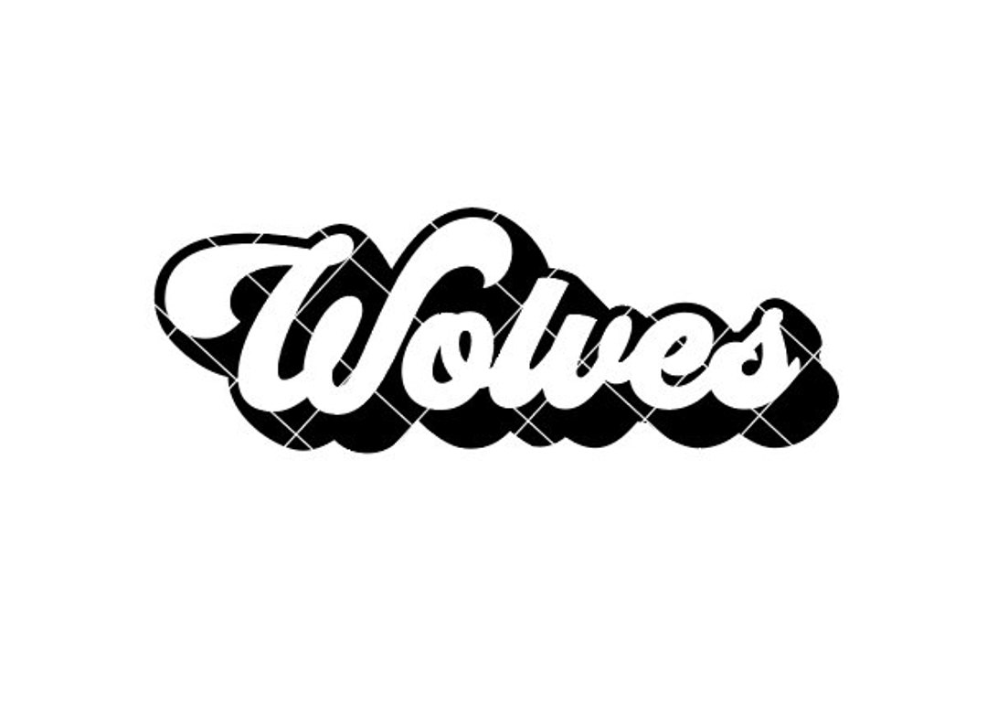 Wolves Retro Script Regular and Distressed - SVG/DXF/PNG File for ...