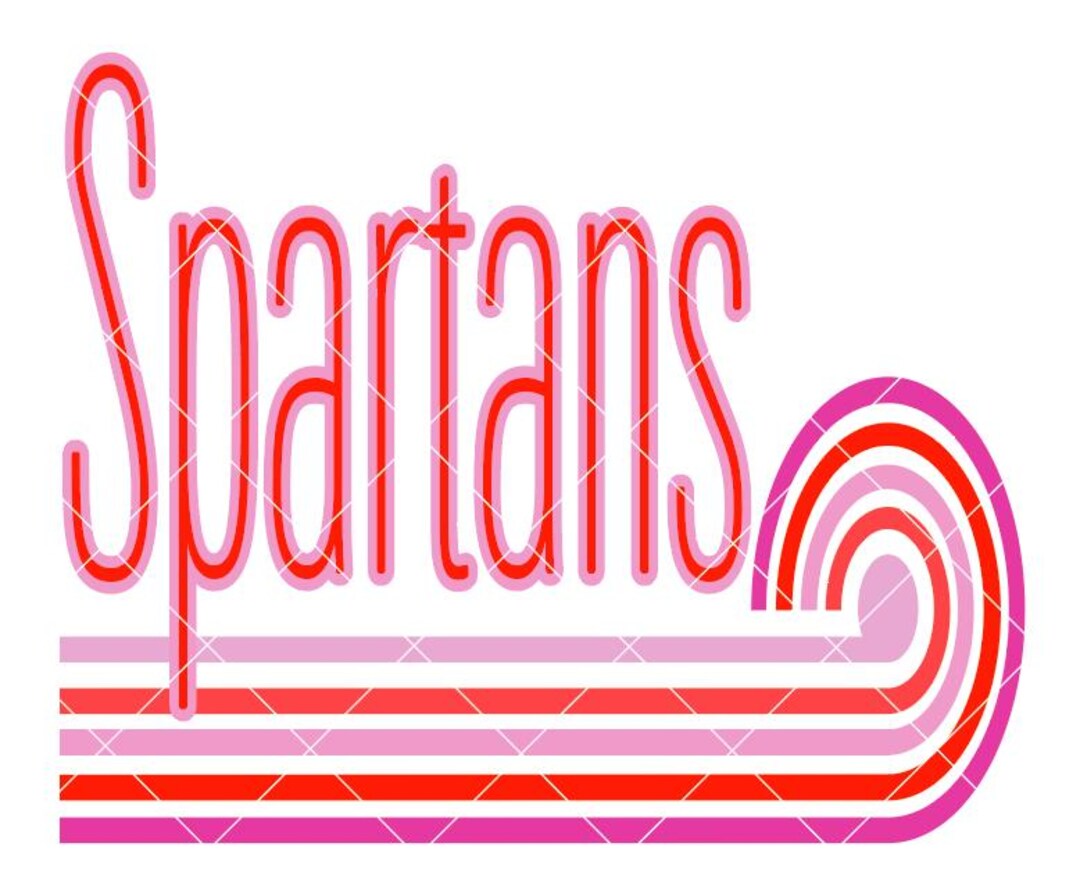 Spartans Retro Style Lines - SVG/PNG File for Cutting Machines ...