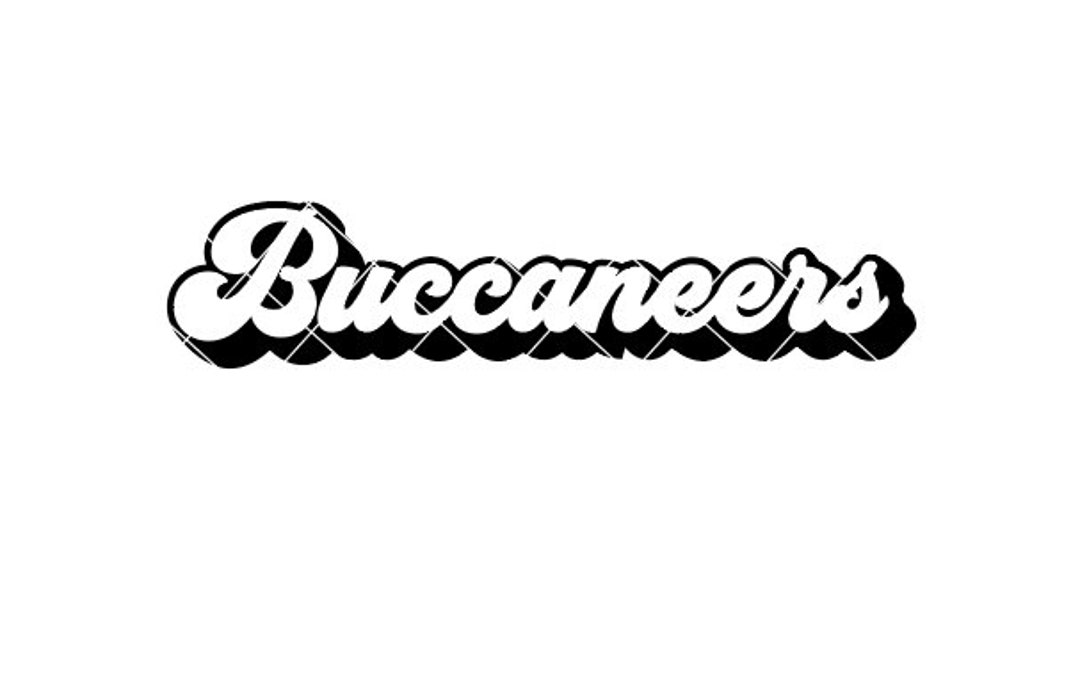 Buccaneers Retro Script Regular and Distressed - SVG/DXF/PNG File for ...
