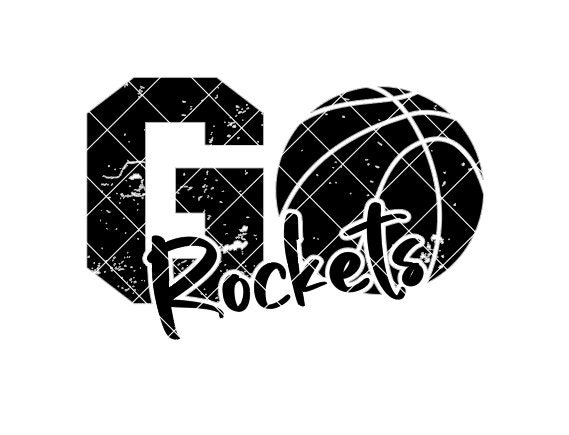 Go Rockets Basketball SVG/DXF/PNG File for Cutting Machines and ...