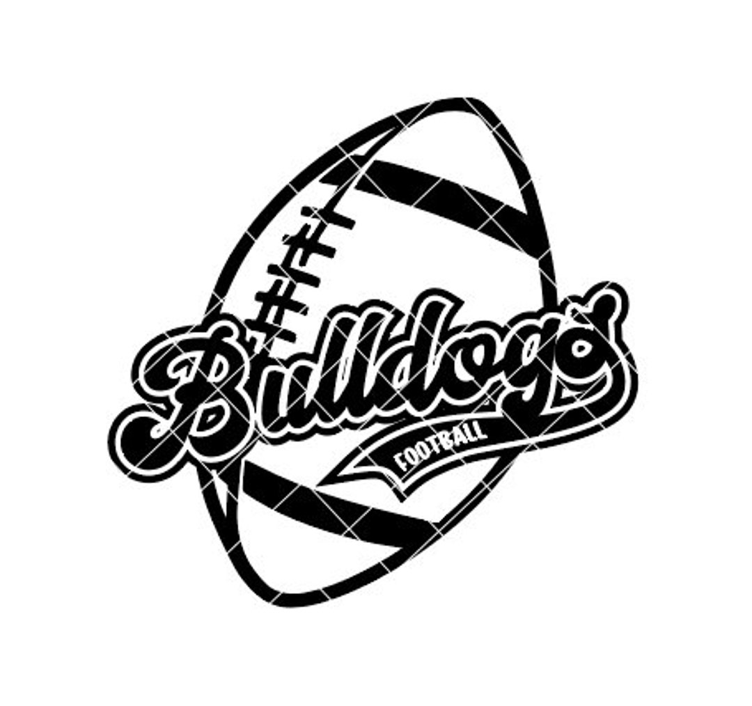Bulldogs Football Retro Script Regular and Distressed - SVG/DXF/PNG ...