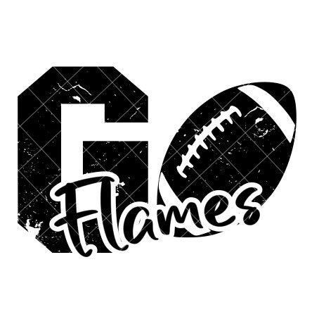 Go Flames Football SVG/DXF/PNG File for Cutting Machines and - Etsy