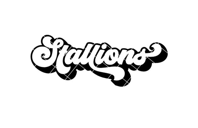 Stallions Retro Script Regular and Distressed SVG/DXF/PNG - Etsy