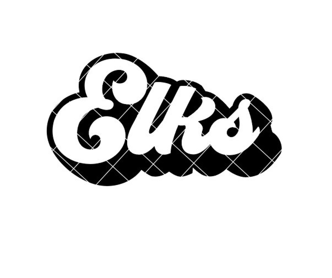 Elks Retro Script Regular and Distressed - SVG/DXF/PNG File for Cutting ...