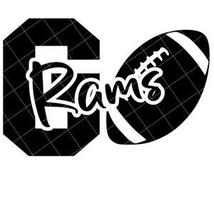Go Rams Football - SVG/DXF/PNG File for Cutting Machines and ...